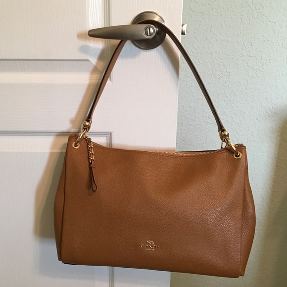 Converse | Bags | Coach Leather Tan Shoulder Bag | Poshmark